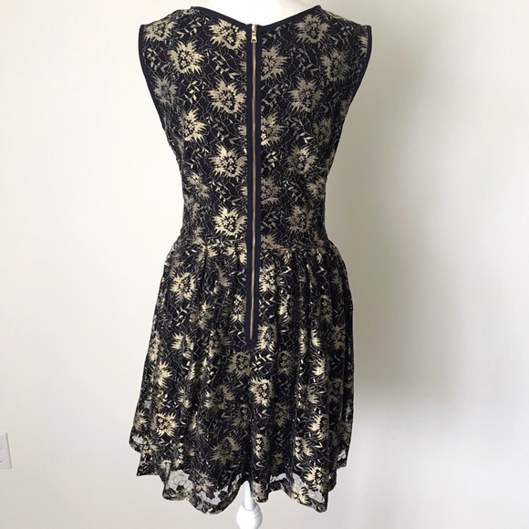 Sam & Lavi | Dresses | Sam Lavi Metallic Lace Dress | Poshmark